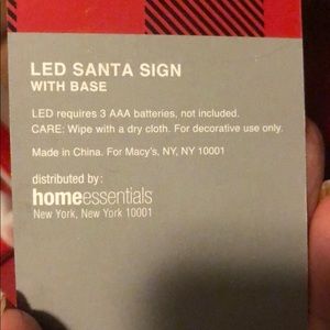 Home Essentials | Holiday | New Led Santa Sign On Stand | Poshmark